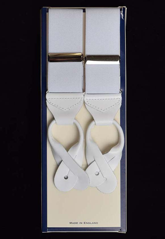 Plain Coloured Button-On Braces with Leather Runner Ends(BR715) – Darcy ...