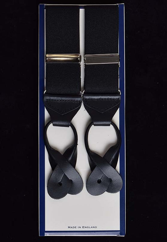 Plain Coloured Button-On Braces with Leather Runner Ends(BR715) – Darcy ...