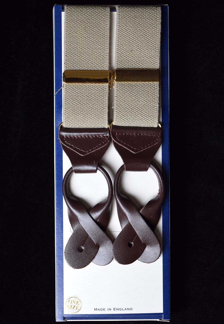 Plain Coloured Button-On Braces with Leather Runner Ends(BR715) – Darcy ...