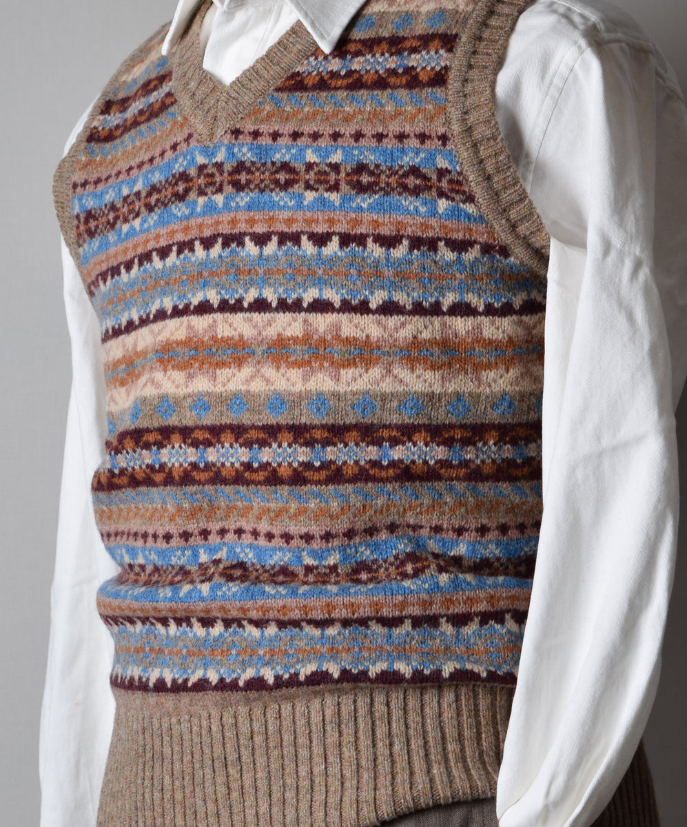 Autumn Field Wool Fair Isle Slipover (KN132) – Darcy Clothing