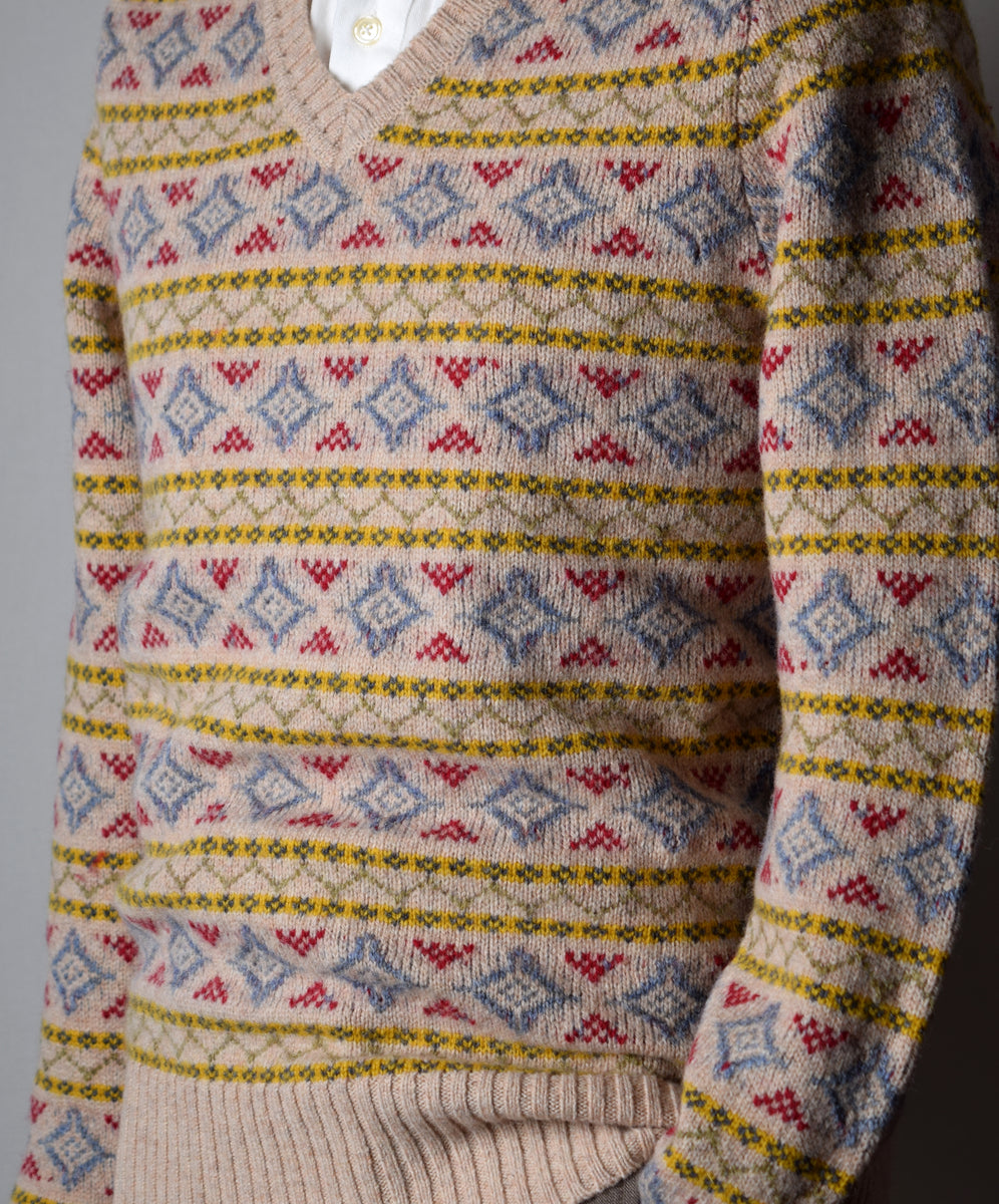 Flame Wool Fair Isle Slipover (KN130) - Darcy Clothing