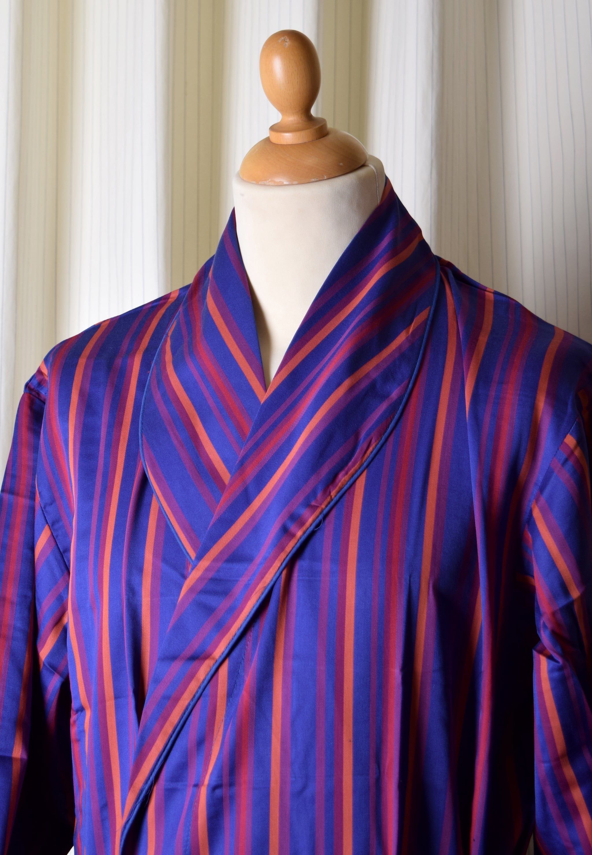 Traditional Cotton Striped Dressing Gown (NW435) – Darcy Clothing