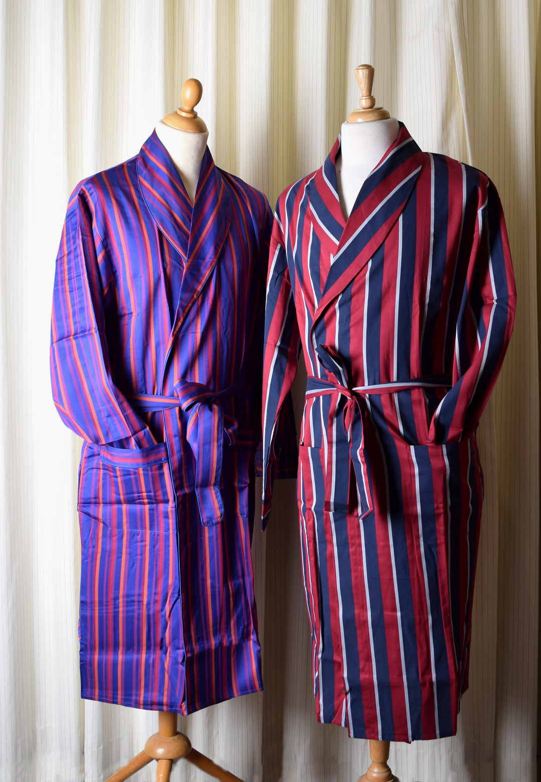 Traditional Cotton Striped Dressing Gown (NW435) – Darcy Clothing