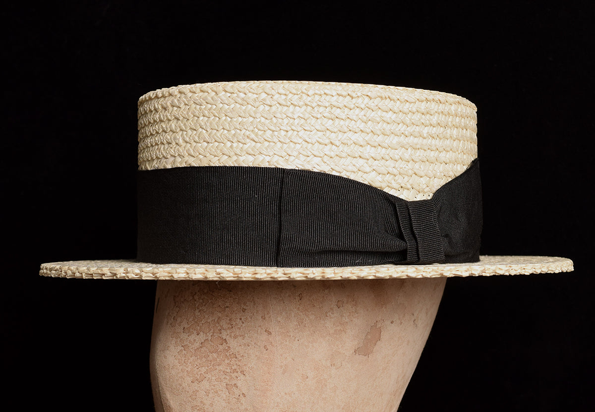 Traditional Straw Boater Hat (HA112) - Darcy Clothing