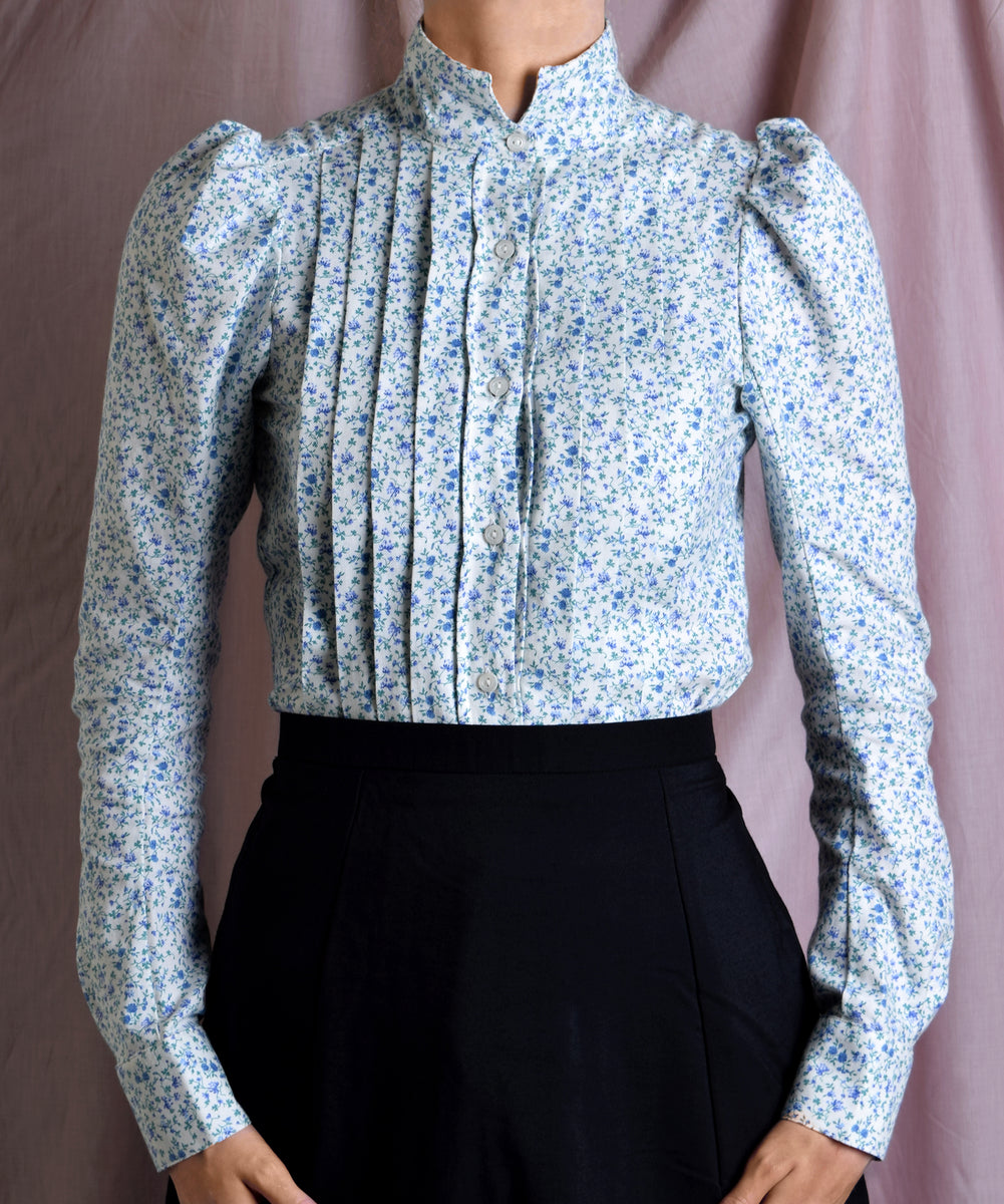 Liberty Print Fabric Ladies Victorian Blouse (BL002) – Darcy Clothing